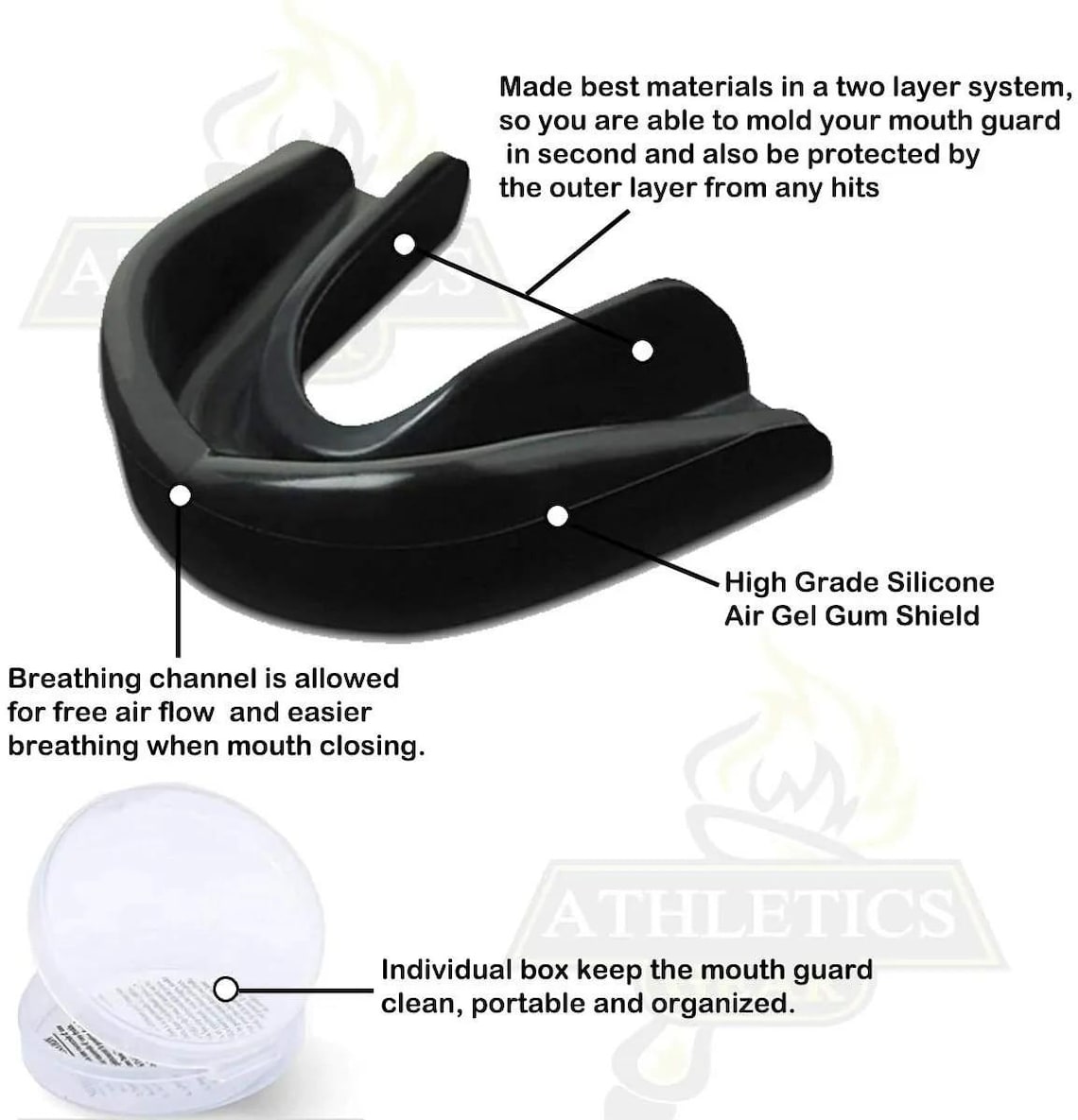 Air Gel Gum Protection Shield Mouthguard Boxing MMA Adult/child Rugby ...