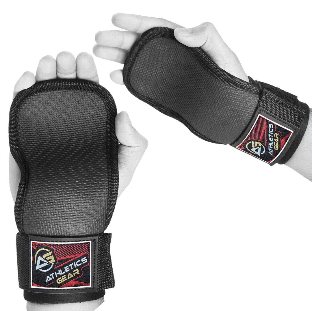 Weight Lifting Rubber Pads Gym Straps Neoprene Wrist Support Grips ...