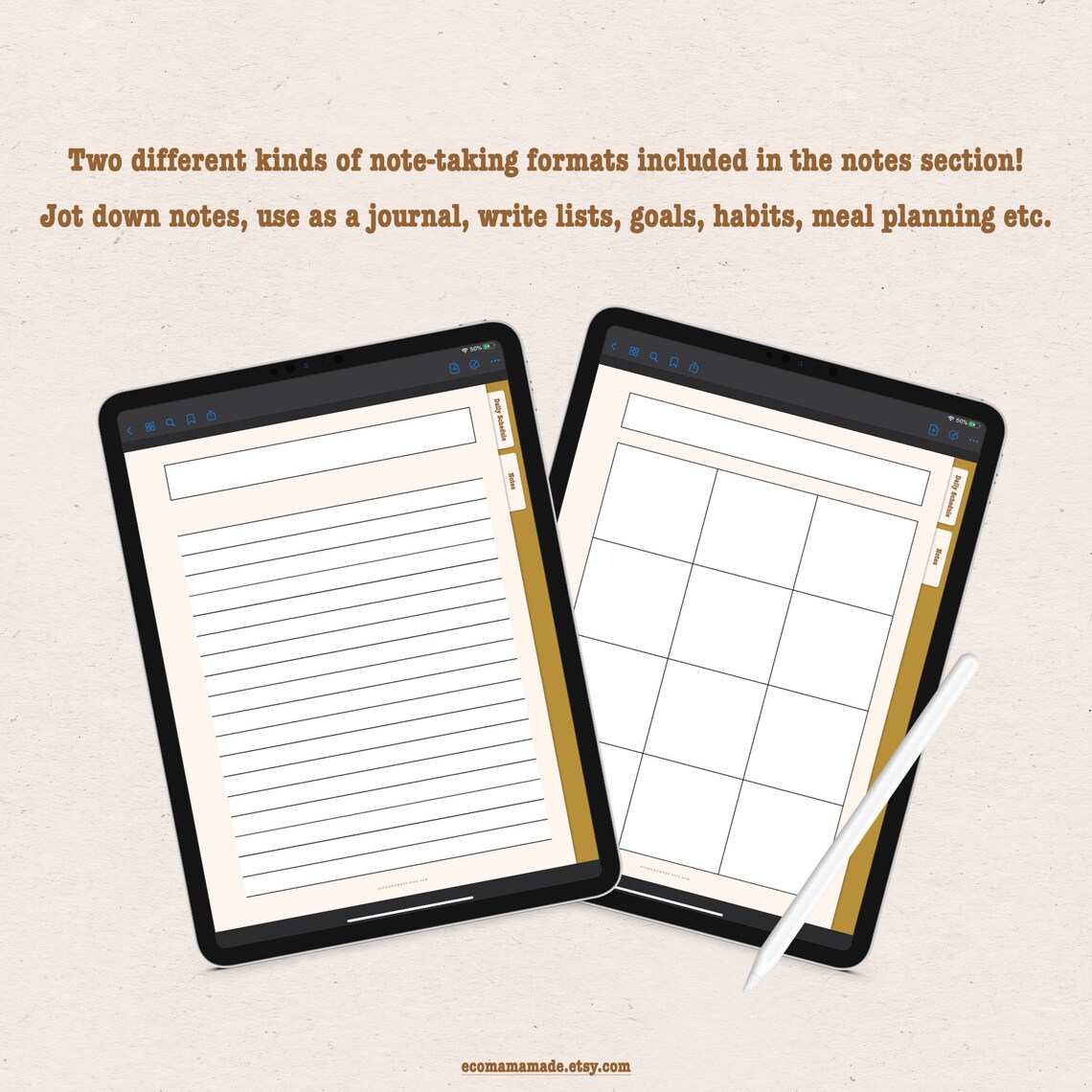 Daily Digital Planner & Notebook/simple Daily Planner/daily Planner ...