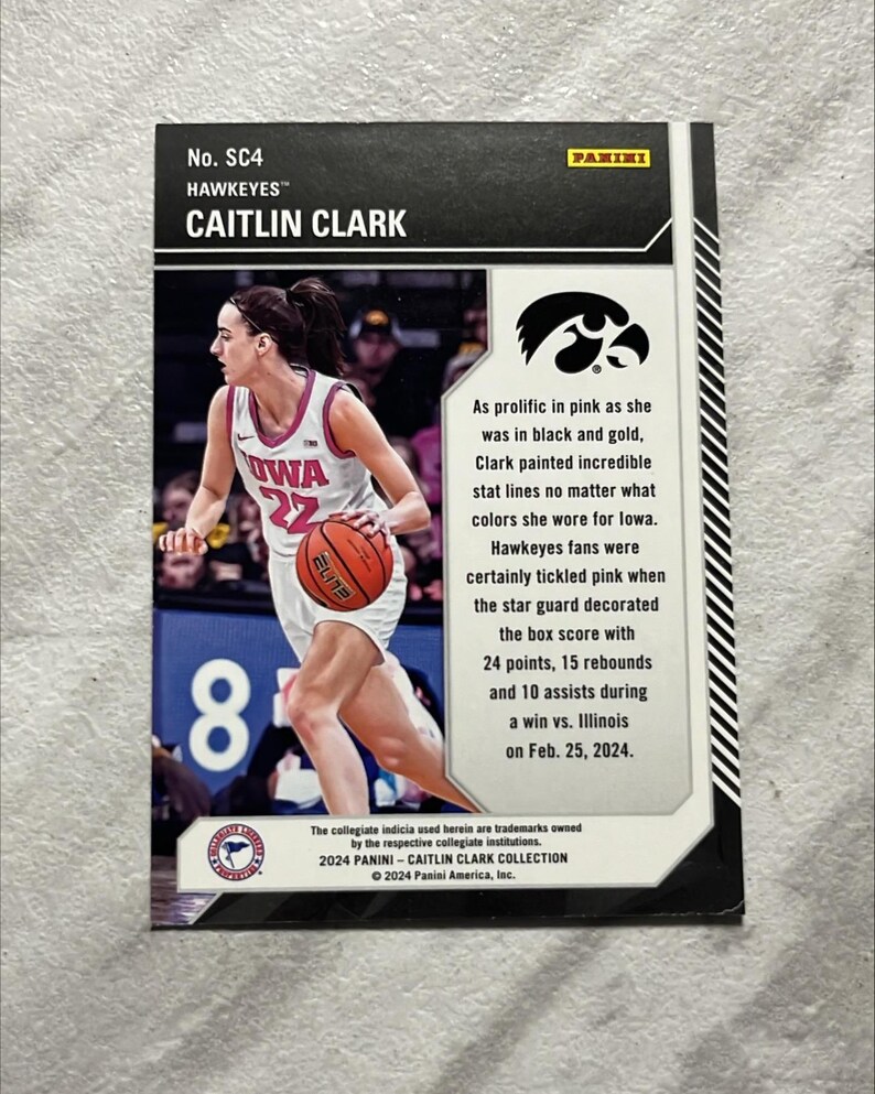 Caitlin Clark Collection School Colors SC4 Star Holo FOIL RC Rookie ...