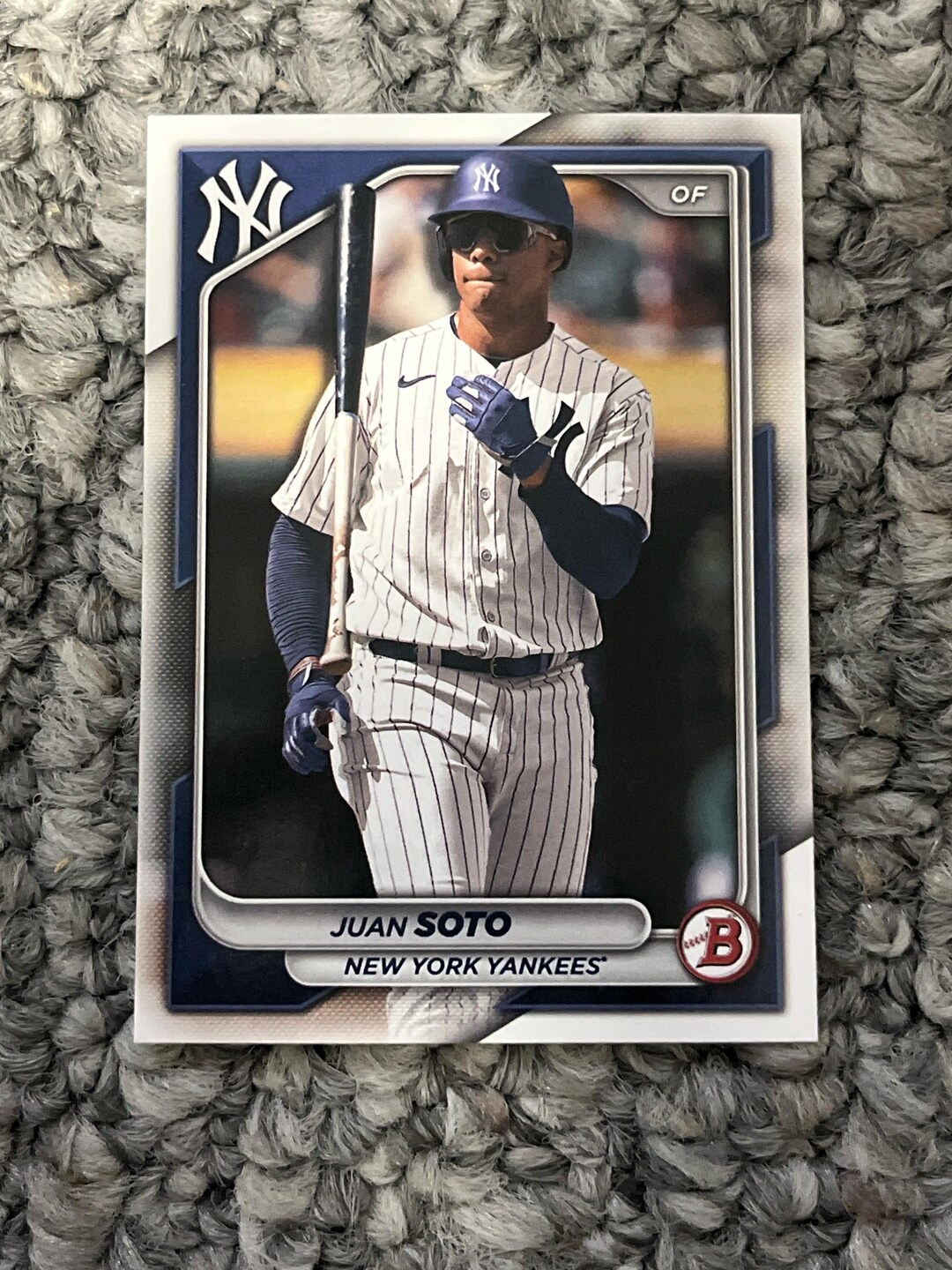 Juan Soto 2024 New York Yankees Baseball Card MLB NYY Topps Bowman - Etsy