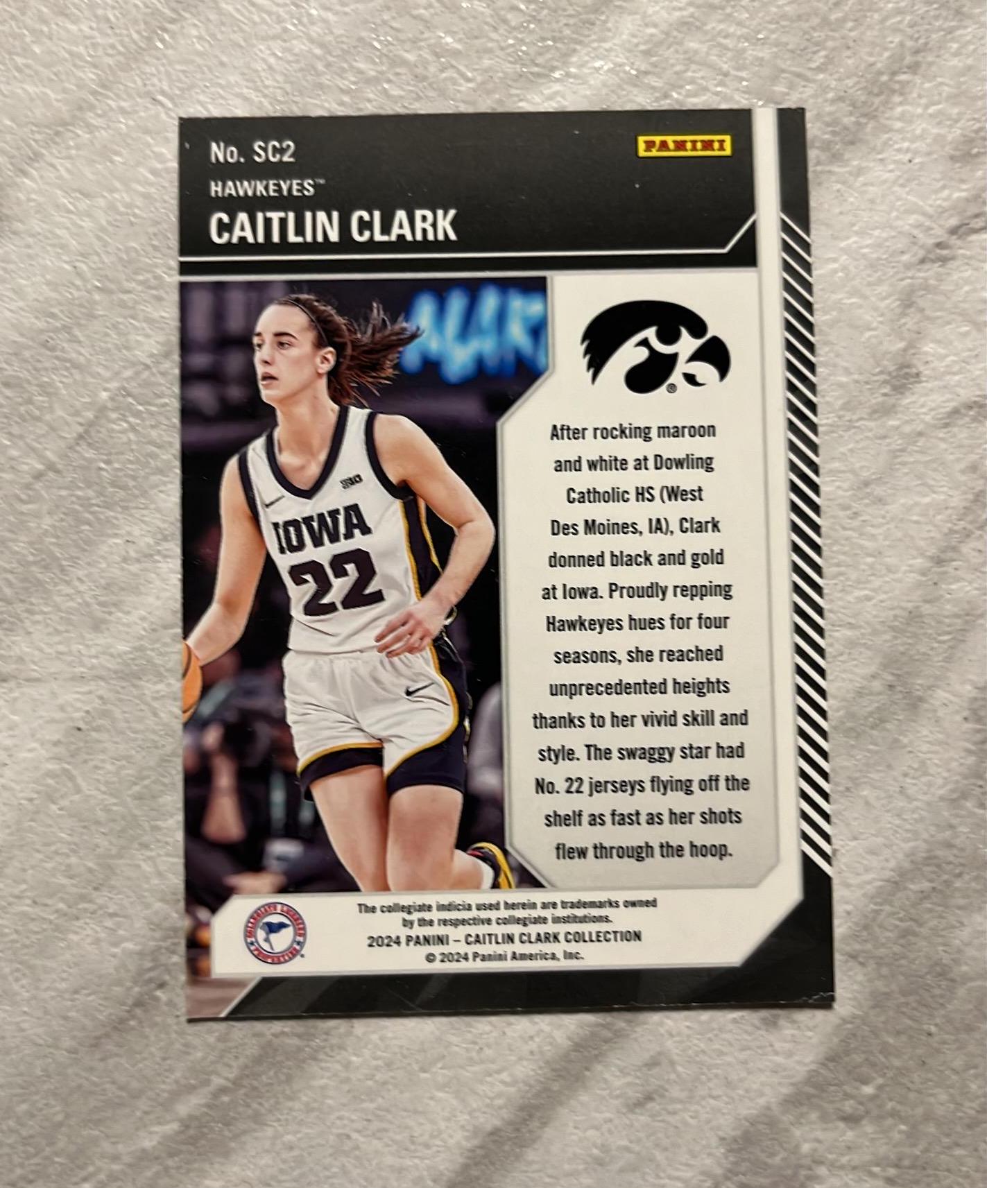Caitlin Clark Collection - School Colors #SC2 - (RC) Rookie Card - 2024 ...