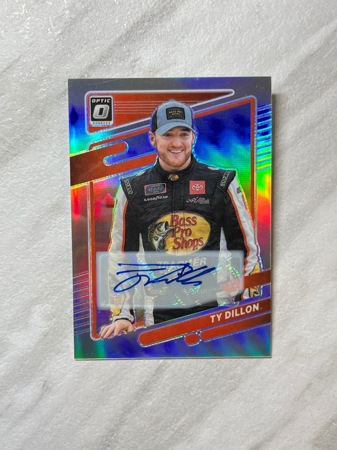 TY Dillon Autograph #59 of /98 - 2022 Donruss Racing Optic Silver Holo ...