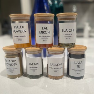 Masala Spice Labels Indian Spice Labels Pakistani Spice Labels Modern ...
