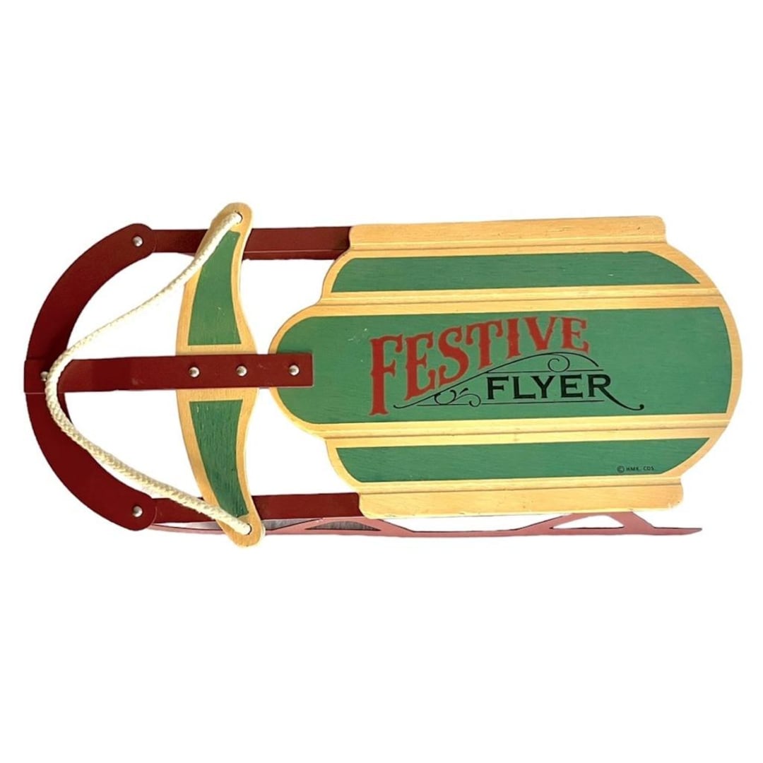 Vintage Hallmark Festive Flyer Sled 1990’s - Etsy