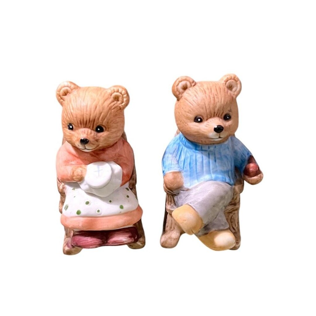 Vintage Homco Rocking Bears Set - Etsy