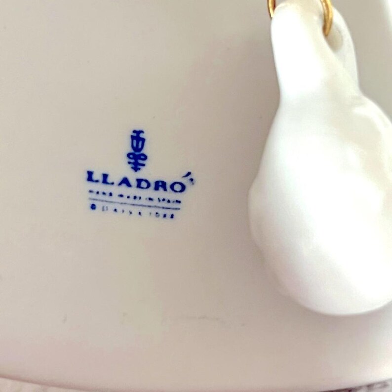 Vintage Llardo Stamped Porcelain Christmas Bell 1988 White/green - Etsy