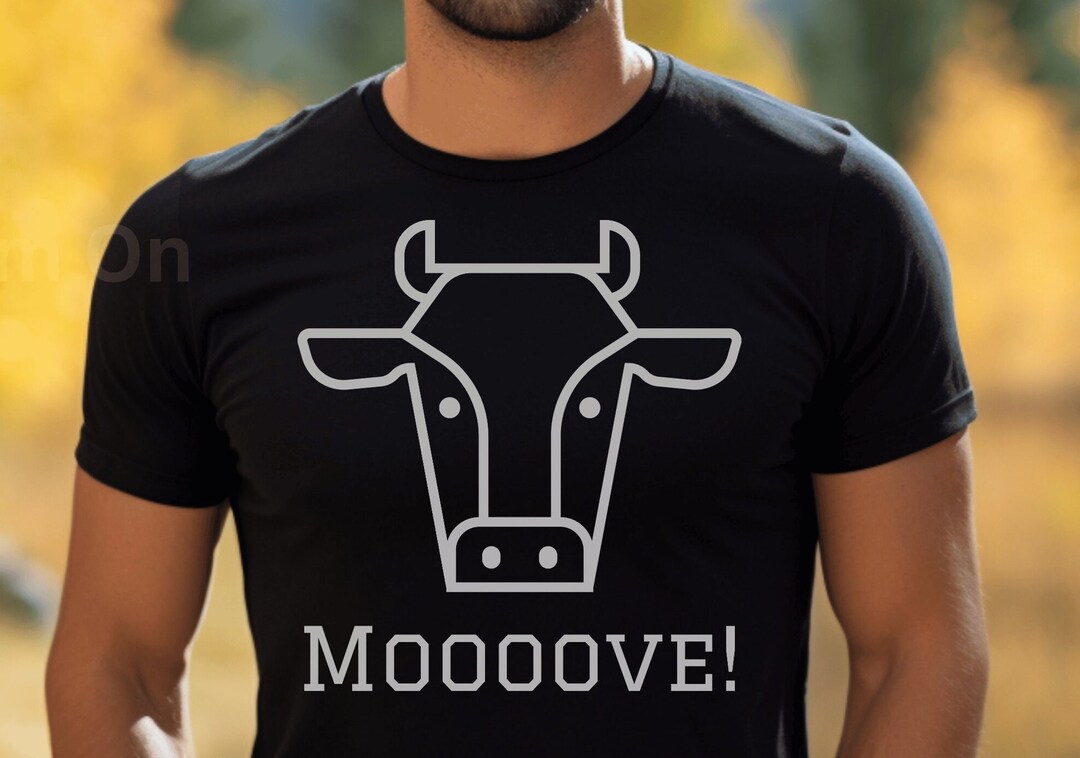 Men's moooove Cow T-shirt, Funny Farm Shirt, Cow Shirt, Cow Gift, Farm ...