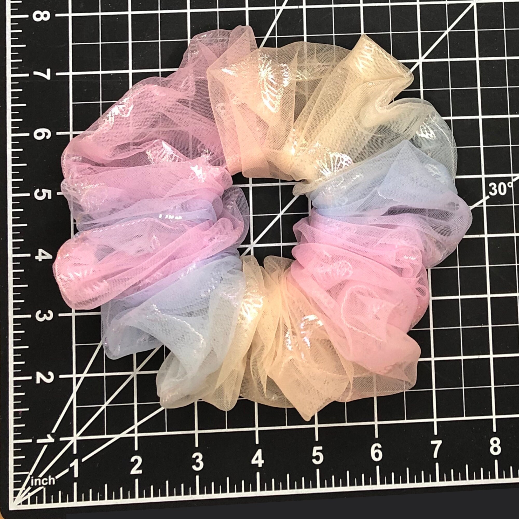 Pastel Rainbow Scrunchie, Butterfly Mesh Scrunchie, Iridescent ...