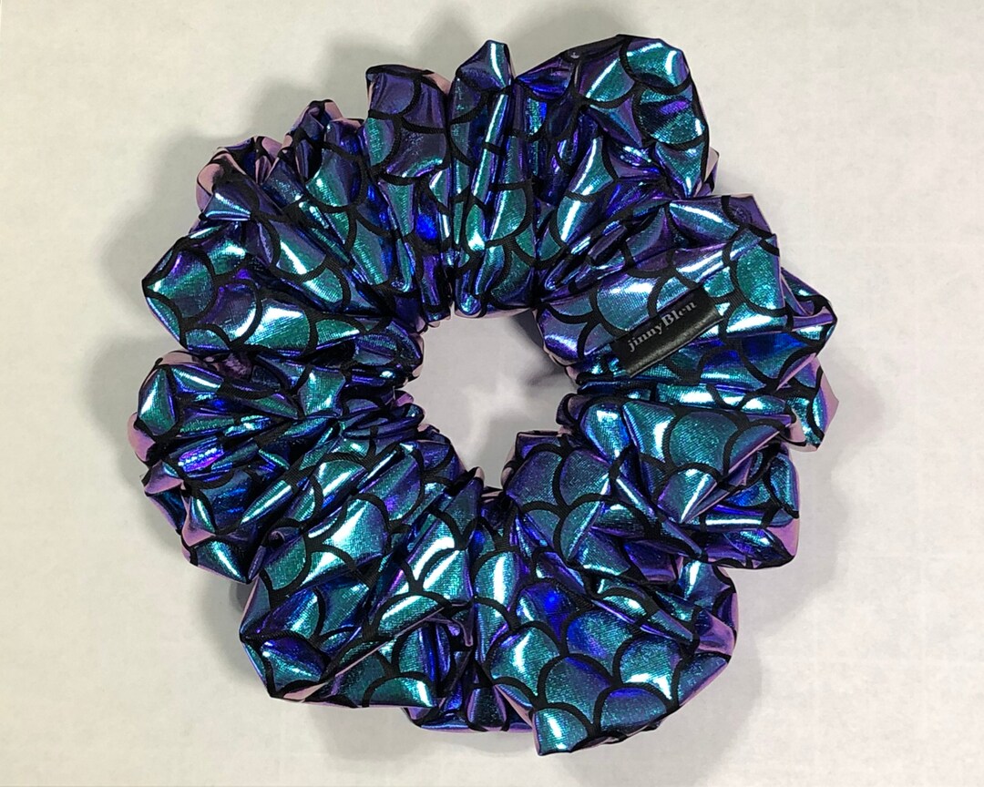 Mermaid Scrunchie Mermaid Scale Scrunchie Metallic Scrunchy - Etsy