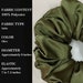 Olive Green Scrunchie, Olive Scrunchie, Satin Scrunchy, Silky Scrunchie ...
