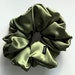 Olive Green Scrunchie, Olive Scrunchie, Satin Scrunchy, Silky Scrunchie ...