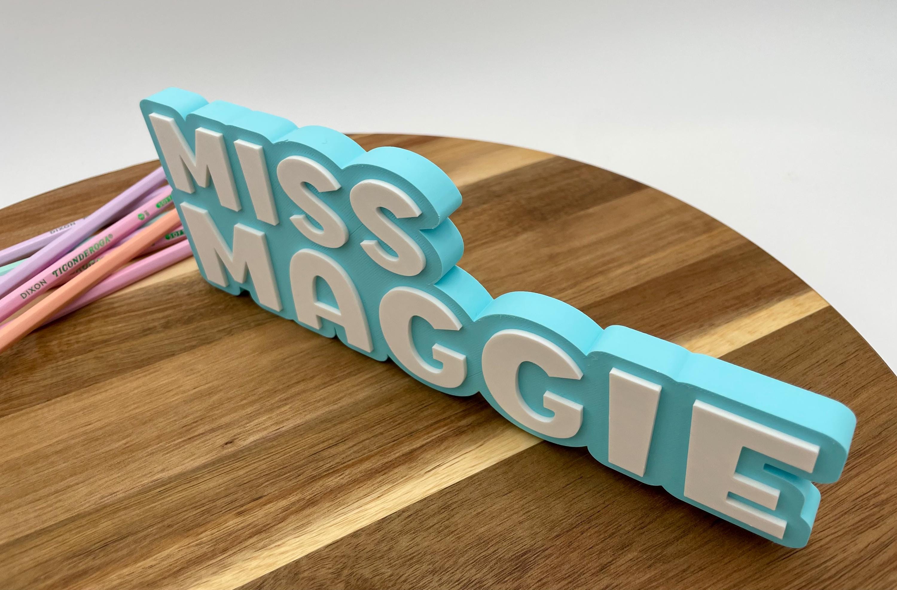 Personalized Name Plate - Teacher Name Sign, Desk Name Plate, Nurse ...