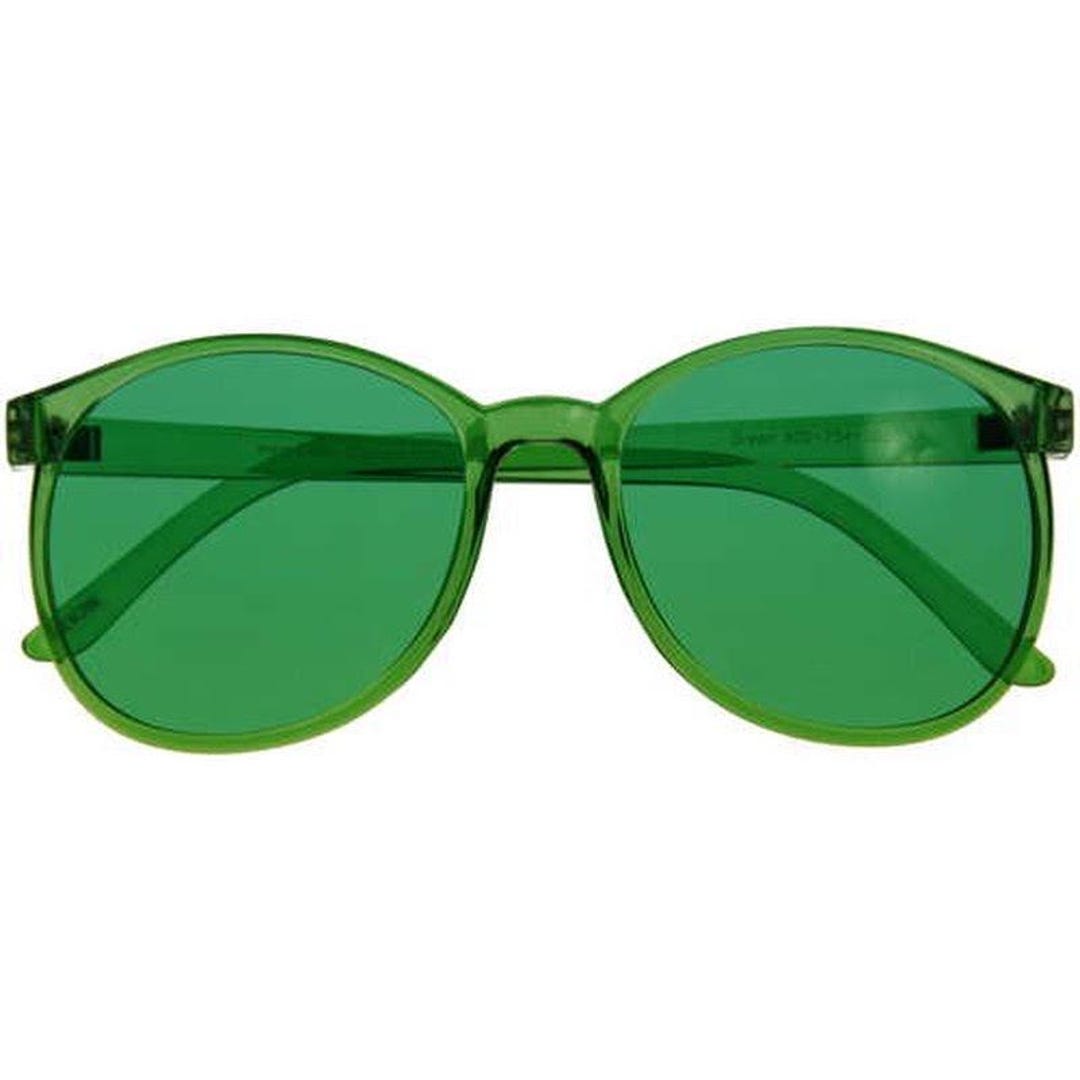 Green Color Therapy Round Style Eyewear. Comes With Chakra Card and ...
