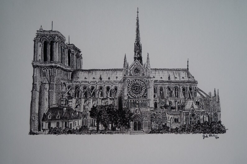 Notre-dame (art Print) - Etsy
