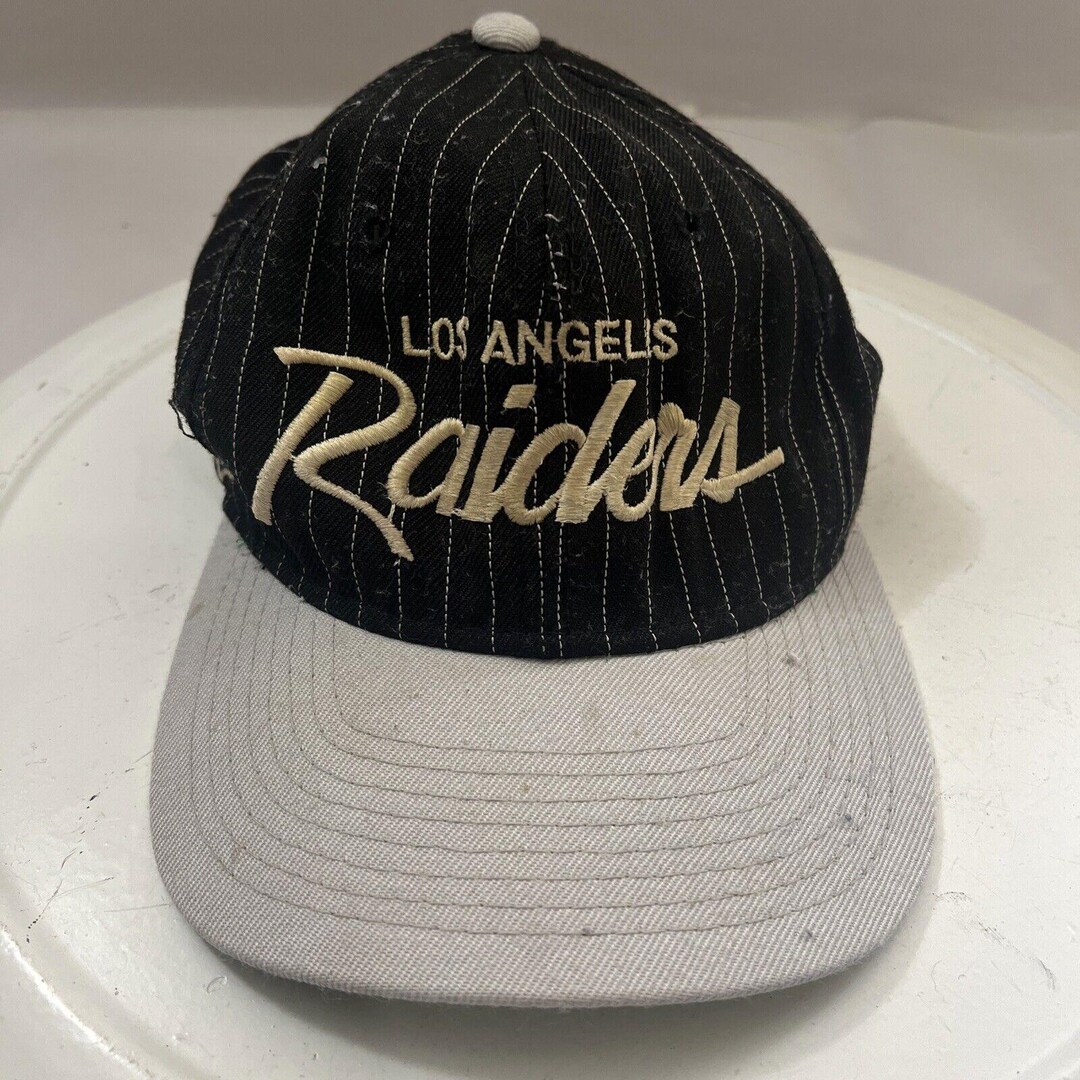 RARE VTG 90s Sports Specialties Los Angeles Raiders Script Snapback Hat ...
