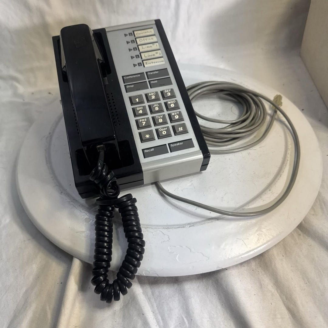 Vintage Office Phone Merlin 5 Button Phones Telephone AT&T Desk Phone ...