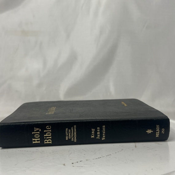 Vintage Holy Bible KJV Red Letter Dictionary Concorda… - Gem