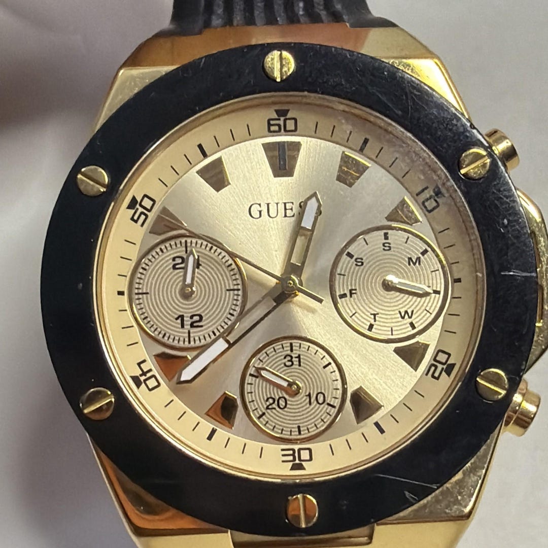 GUESS Gold-tone Multifunction Watch Gw0030l2 - Etsy