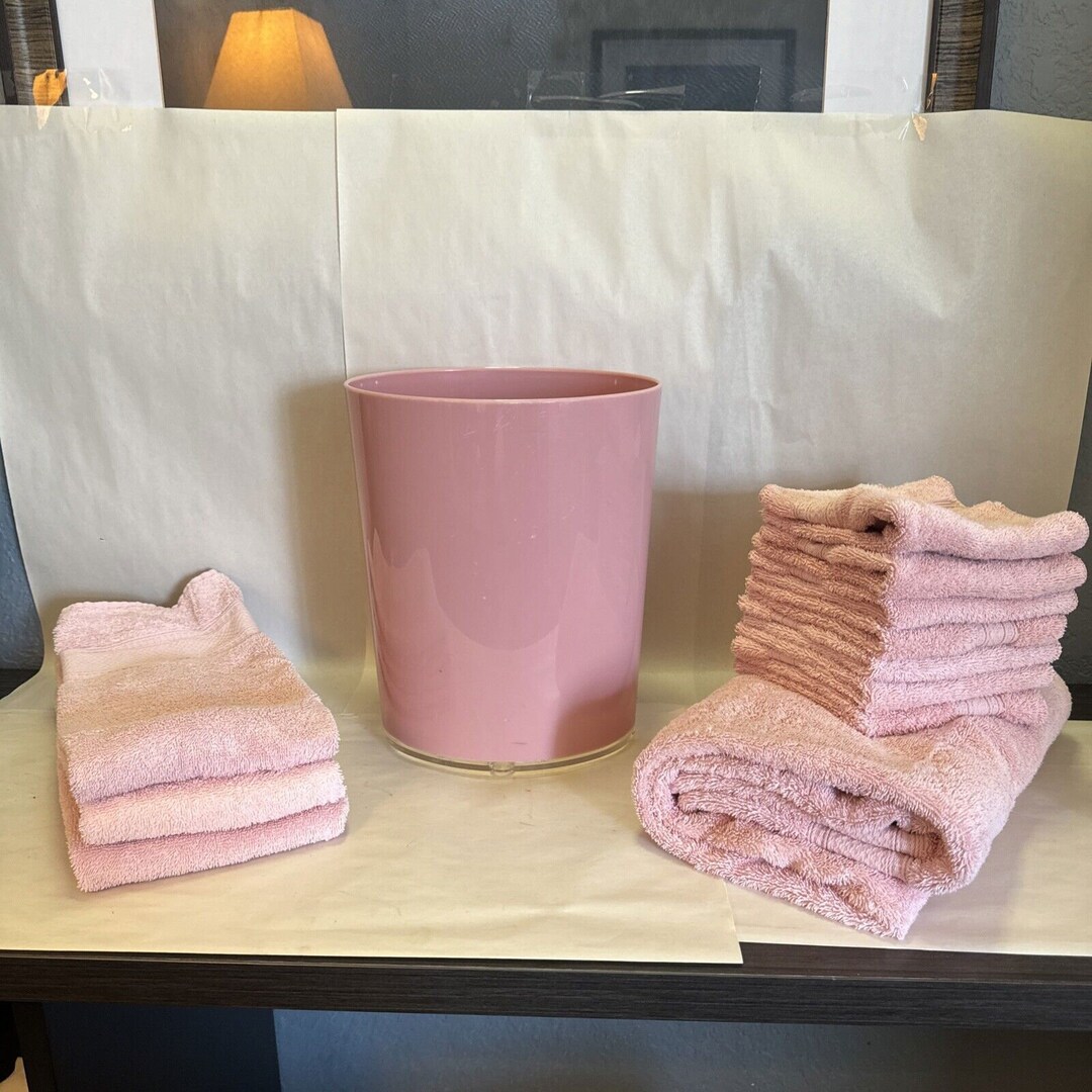 Vintage Pink Plastic Oval Waste Trash Can Barbie Colors Cute 11 With ...