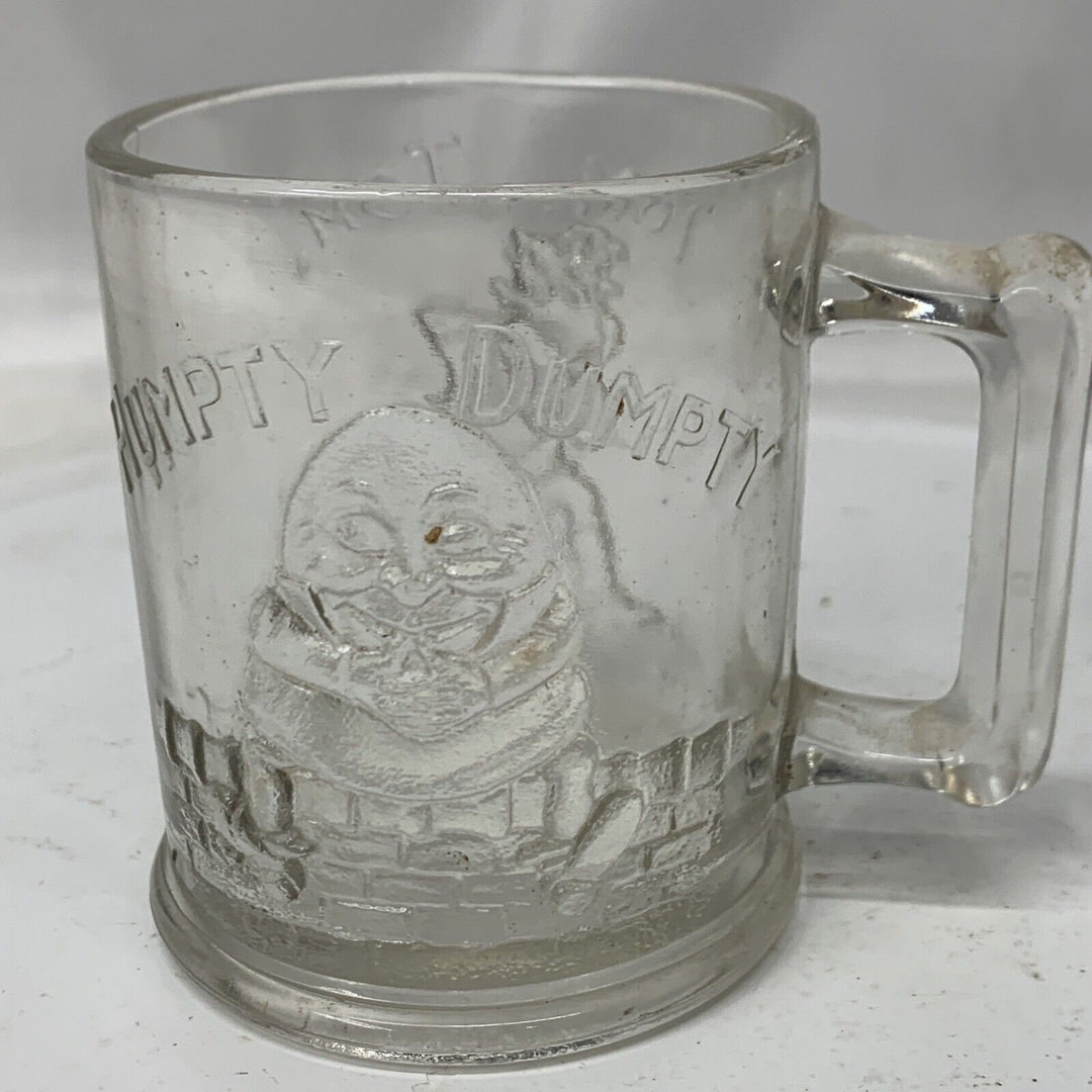 Vintage Depression Glass Cup / Mugtom Tom, the Piper's Son & Humpty ...