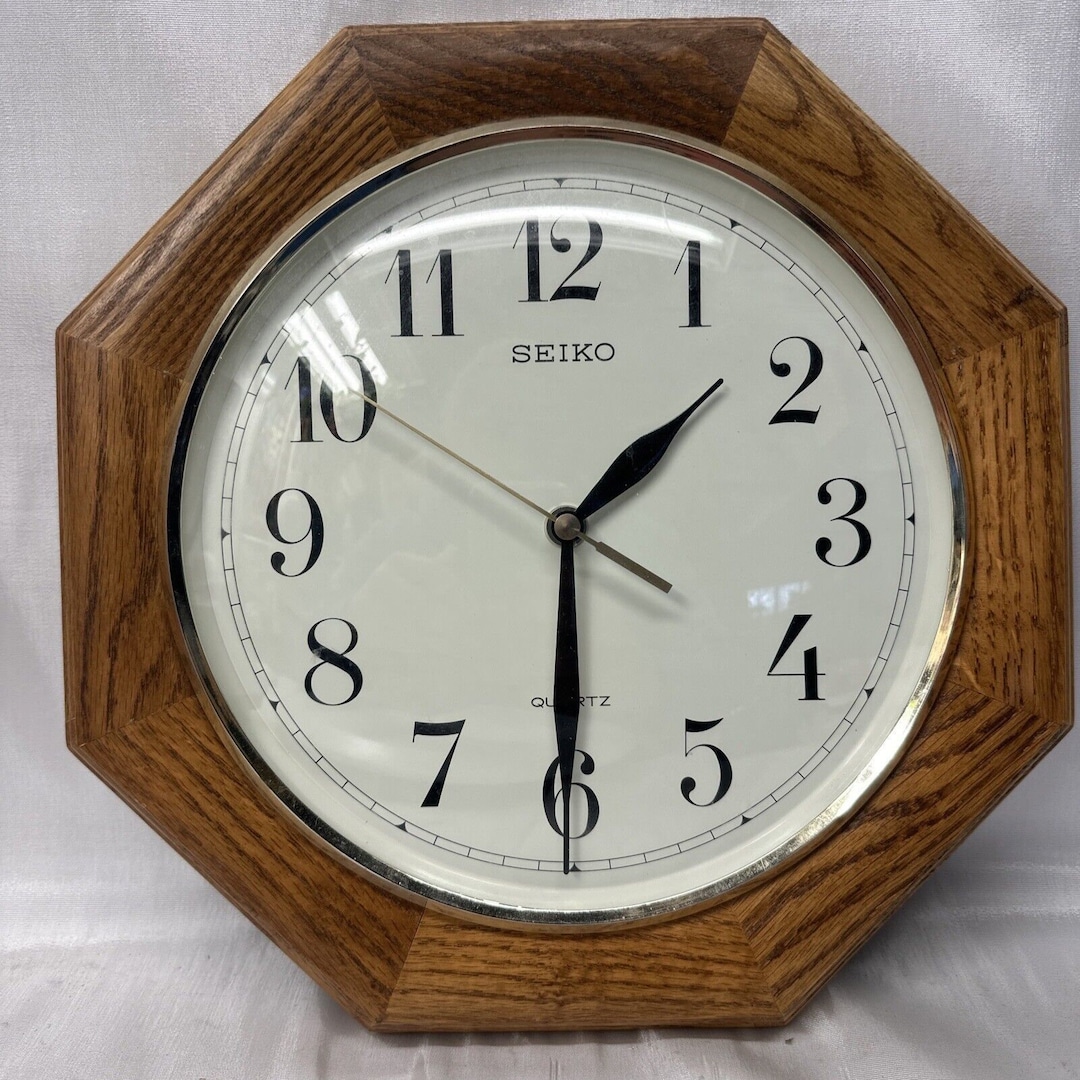 Vintage Octagonal Seiko Quartz Wall Clock - Etsy