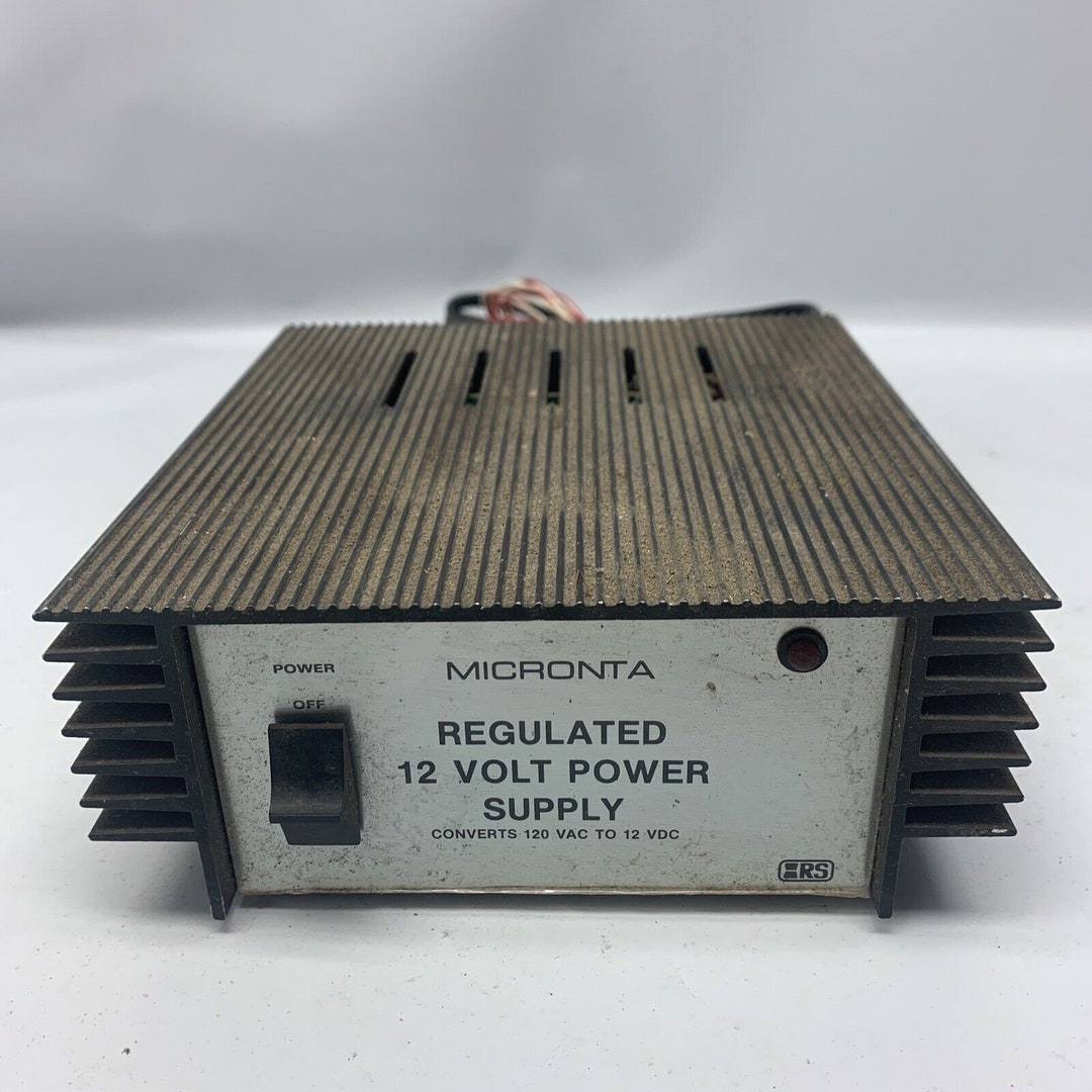 Micronta Regulated 12 Volt Power Supply Converts 120 VAC to 12 - Etsy