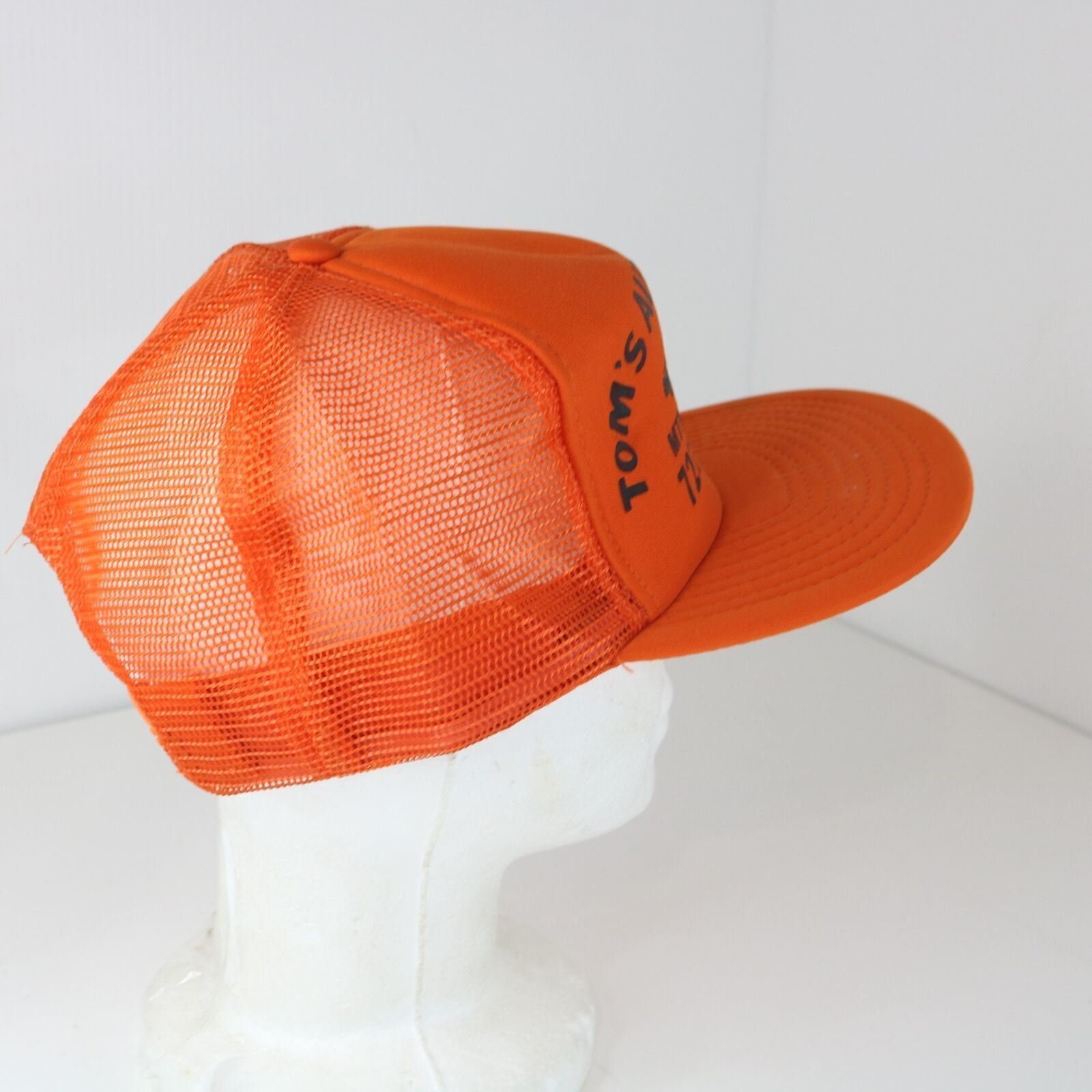 Tom's Auto Sales Speedway Baseball Cap Orange Color Made in Taiwan - Etsy