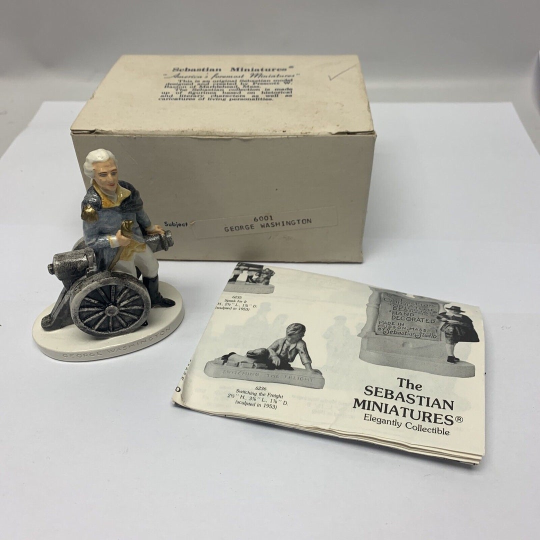 Sebastian Miniatures George Washington No 6001 Signed With Original Box ...