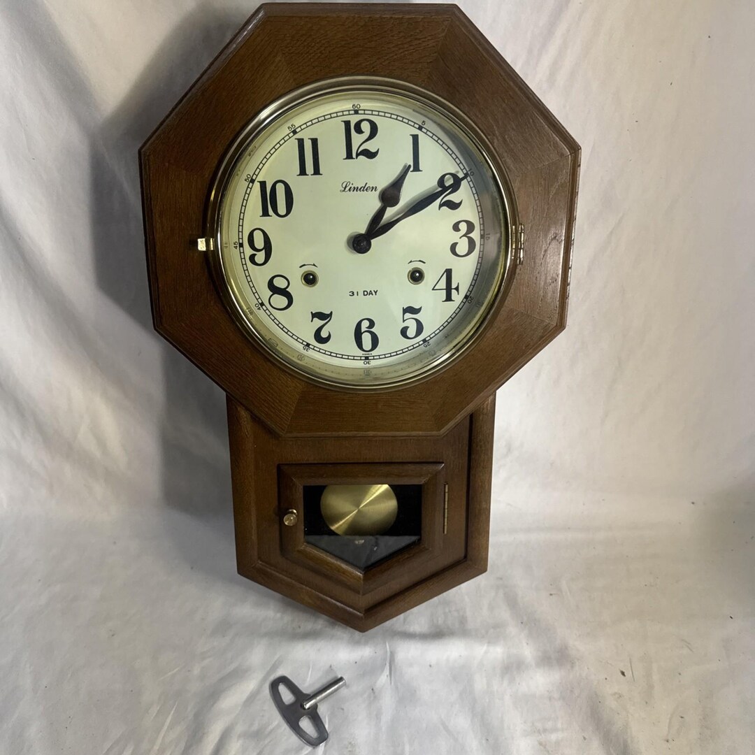 Vintage Linden 31 Day Chime Wall Clock Korea - Etsy