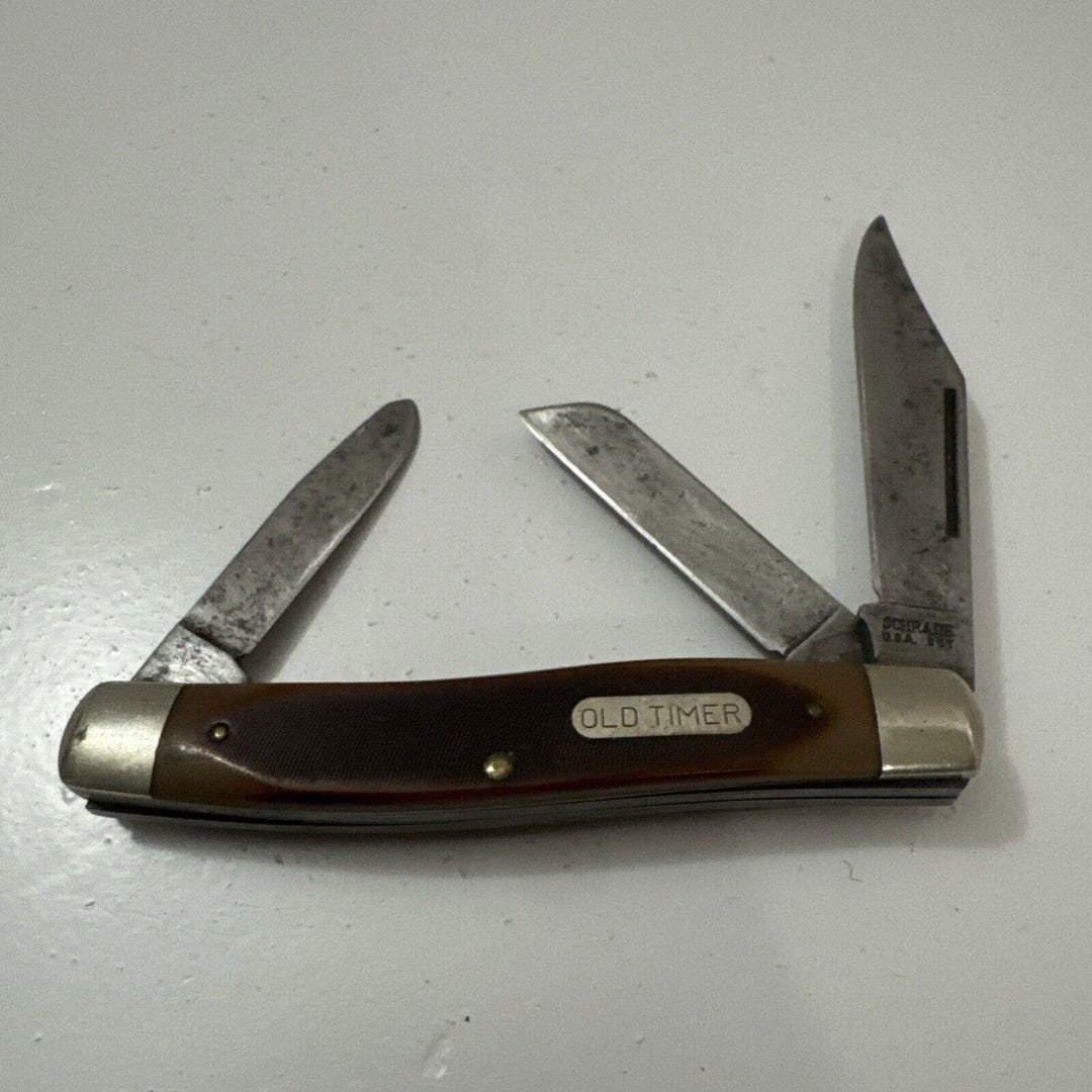 Schrade Walden Old Timer 80T 3-blade Folding Pocket Knife - Etsy