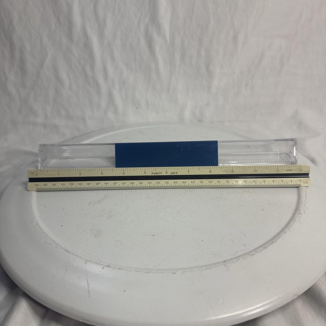 Vintage Pickett Triangle 3 Sided Engineering Ruler Model 235 E Japan K ...