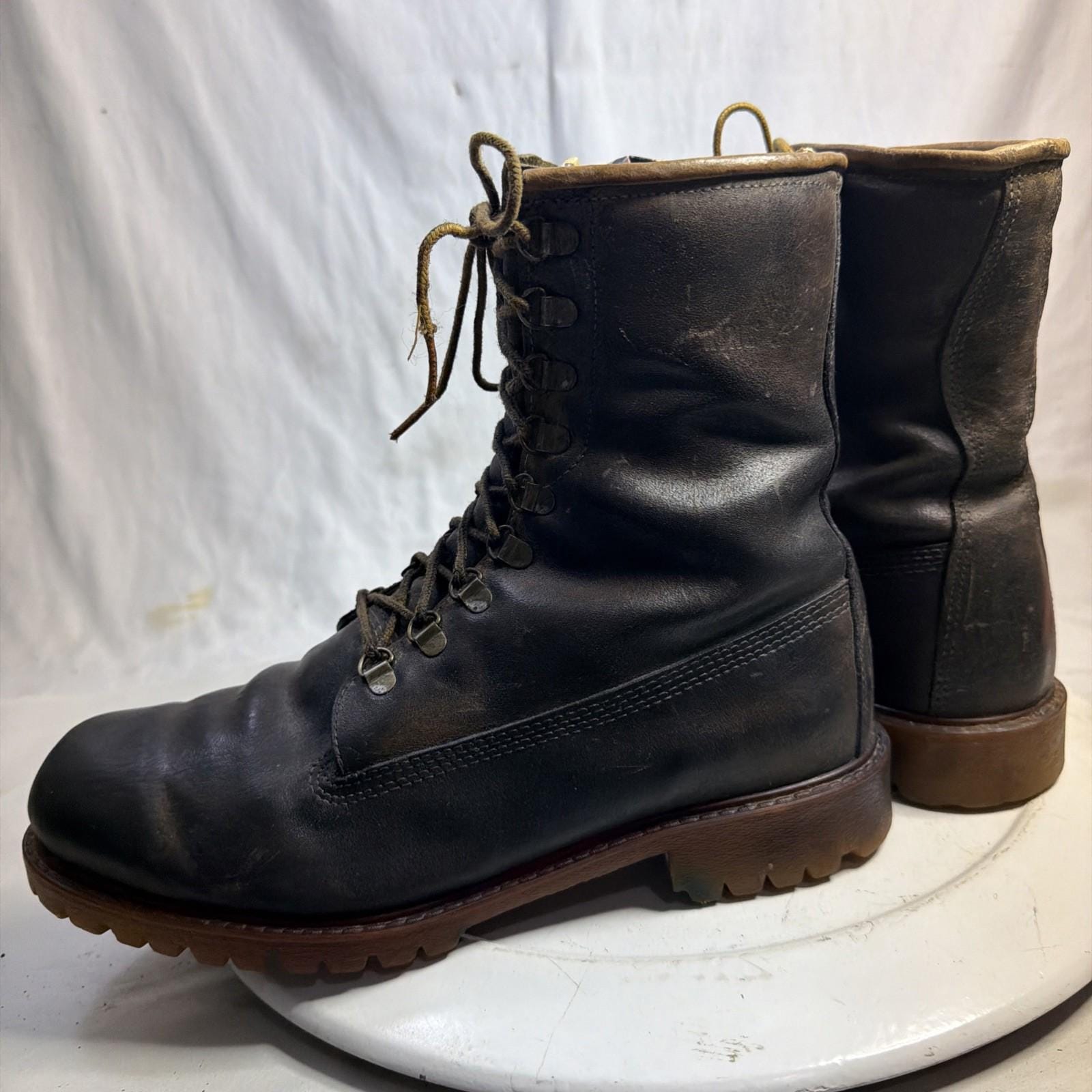 Vintage Wolverine Tan Leather Lace up Work Boots Size 10.5 Made in USA ...