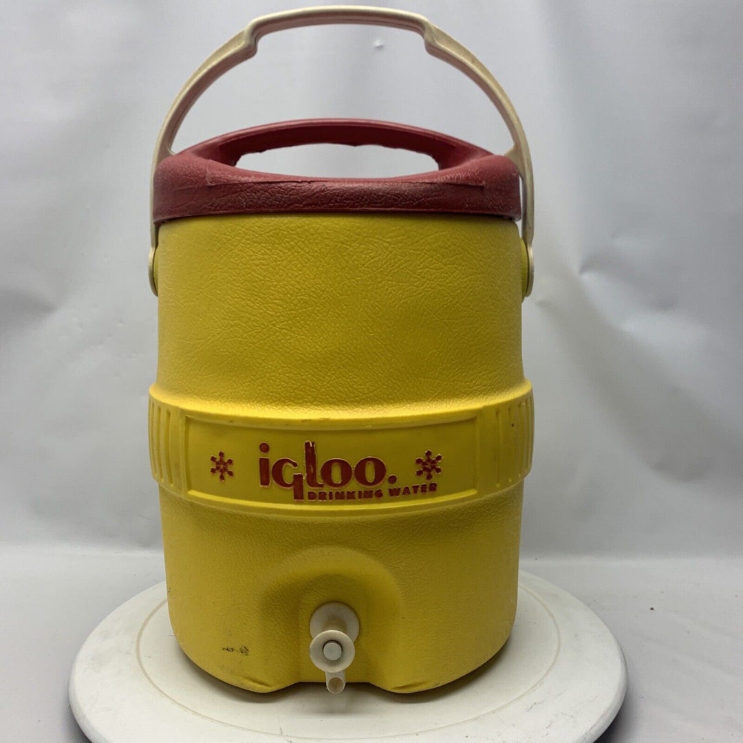 Vintage Igloo 2 Gallon Yellow With Red Lid Beverage Water Cooler - Etsy