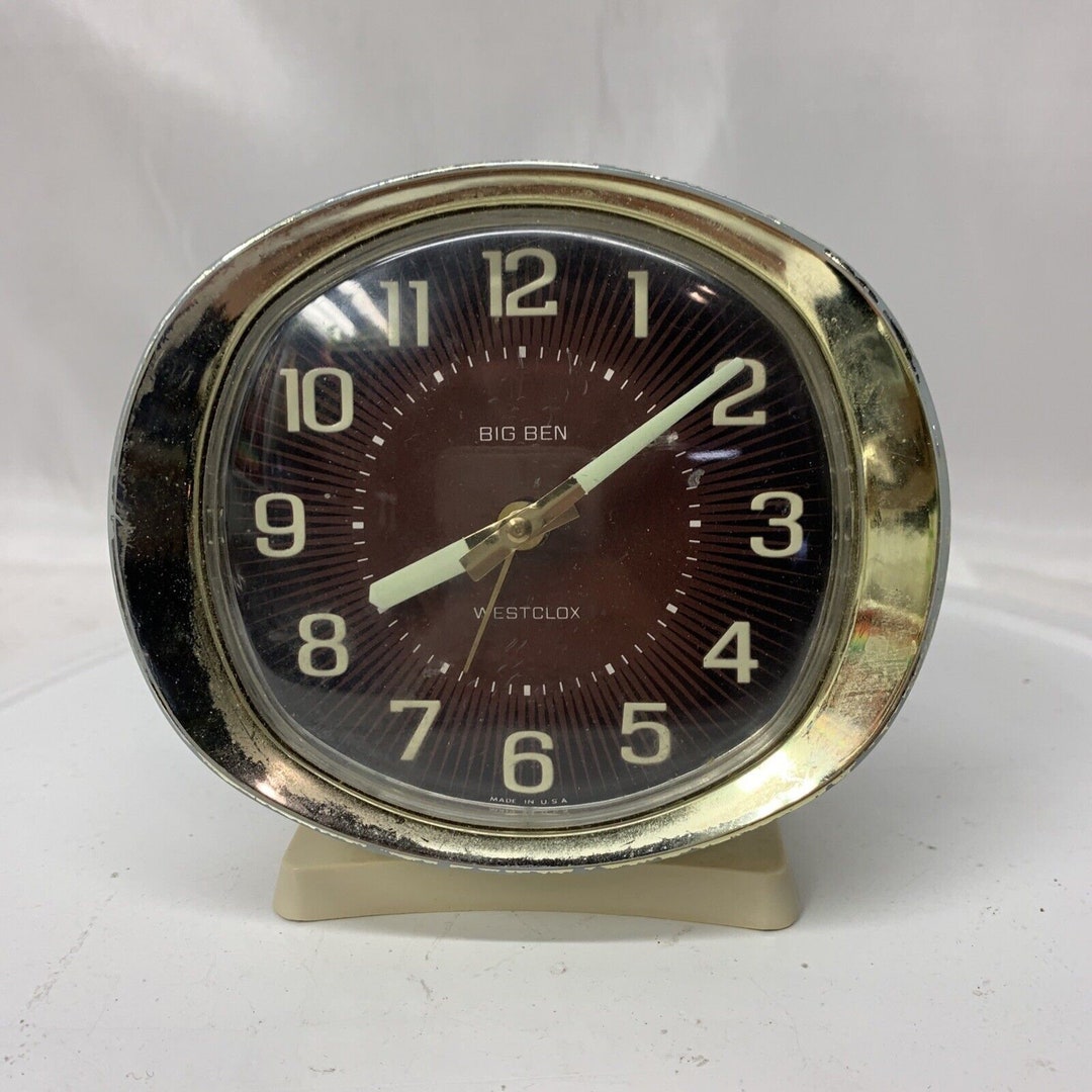 Vintage 1970s Westclox BIG BEN DELUXE Keywound Alarm Clock - Glows in ...
