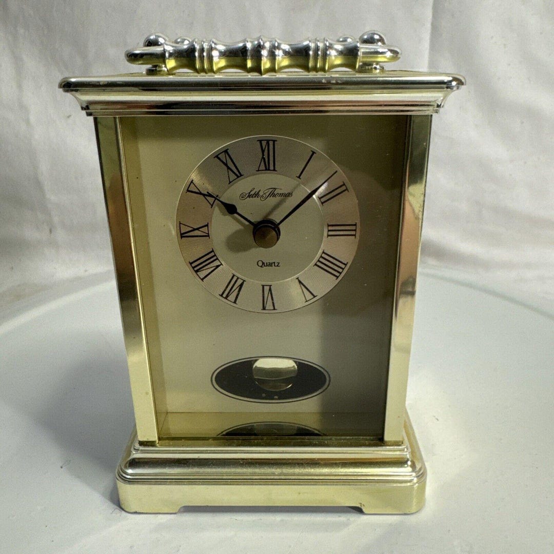 Vintage Seth Thomas Brass Charm Carriage Mantle Clock Desk Model 243 - Etsy