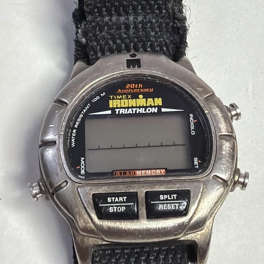 Vintage Timex Ironman Triathlon 20th Anniversary Digital Watch Indiglo ...