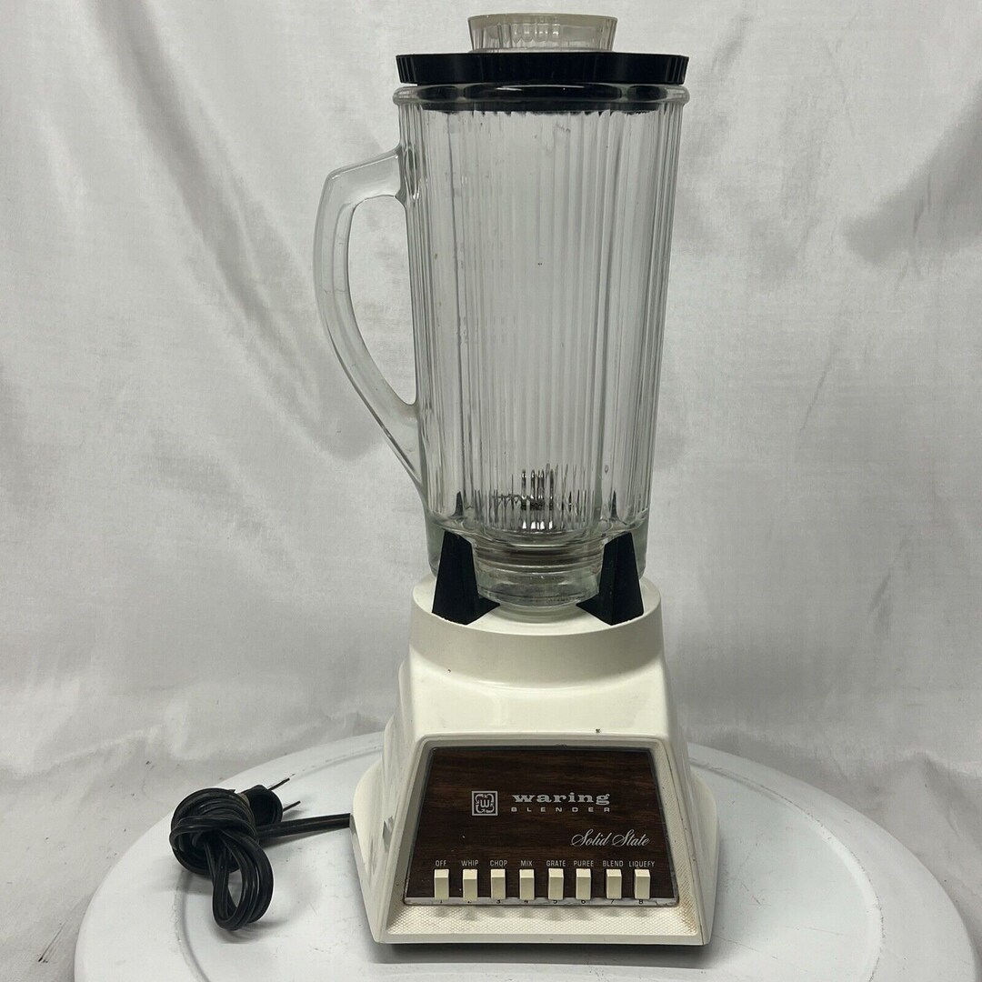 Vtg Waring Blender Solid State Model 1174 7 Speed Clover Leaf Glass Jar ...