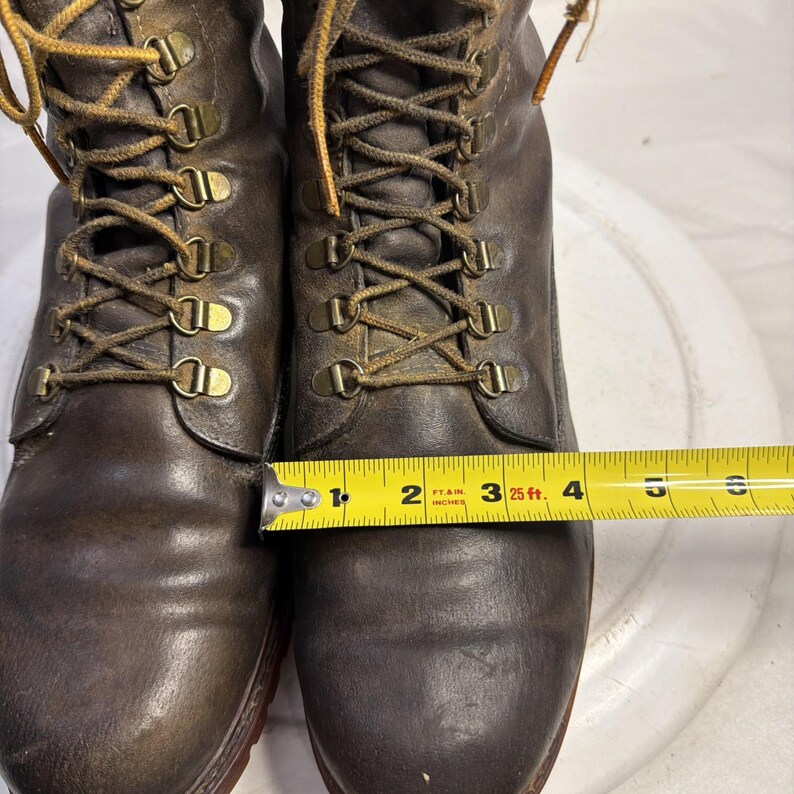 Vintage Wolverine Tan Leather Lace up Work Boots Size 10.5 Made in USA ...