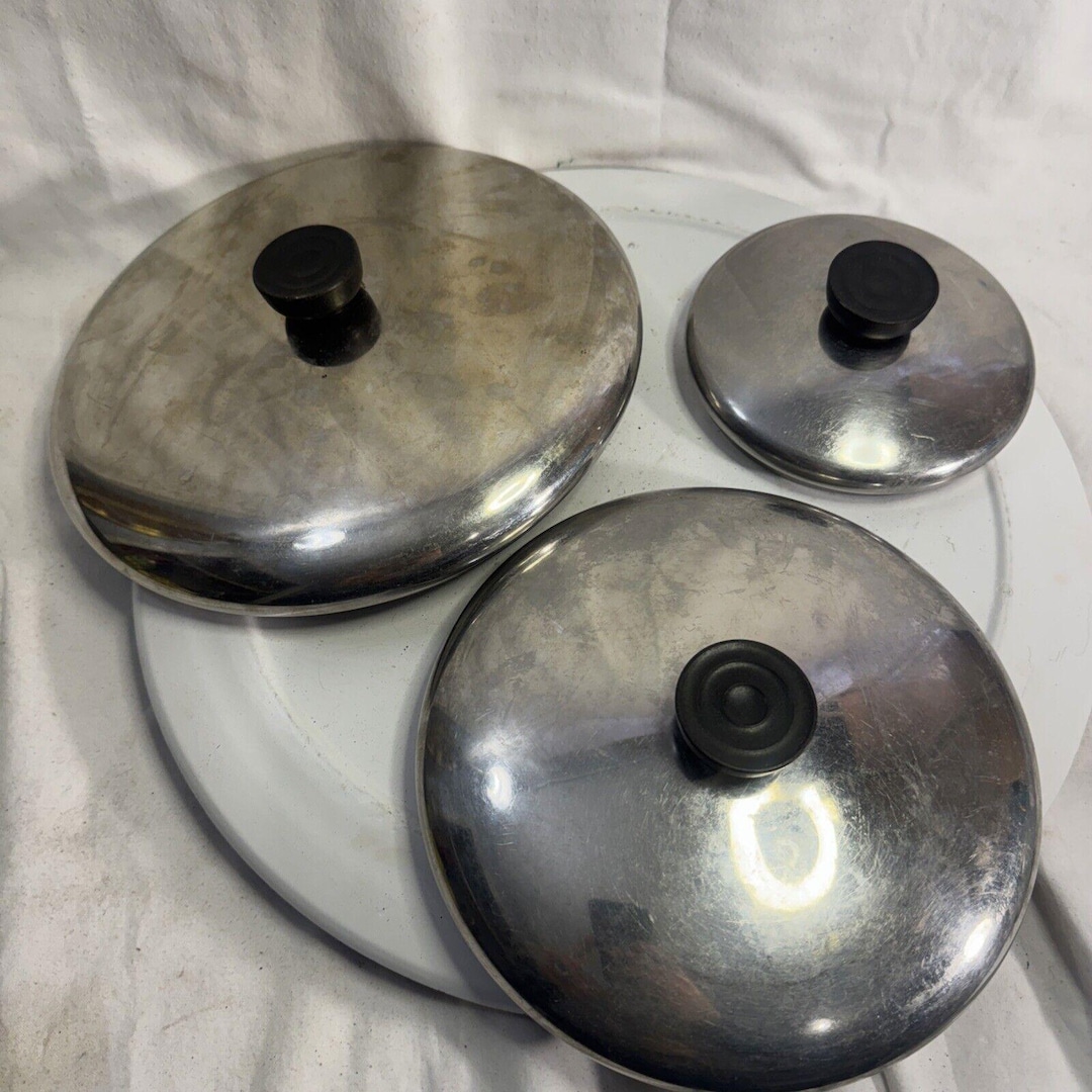 Revere Ware Lids Lid Replacement Stainless Steel LOT OF 3 -different ...