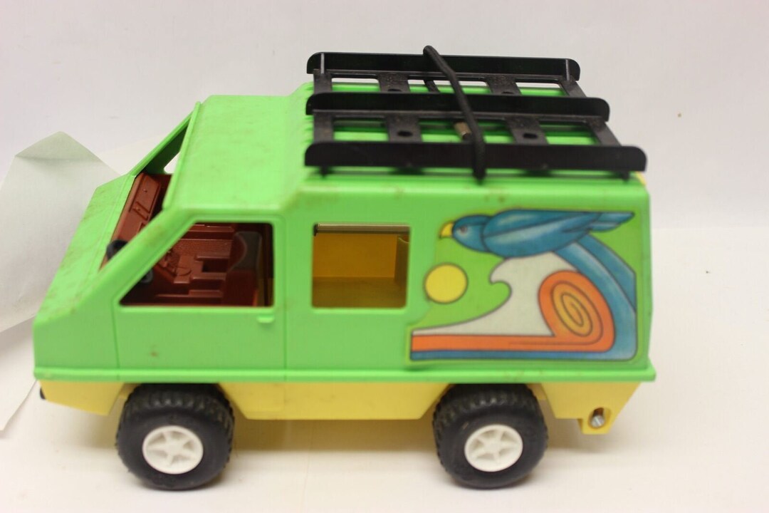 Vintage Fisher-price Adventure People Daredevil Green Sports Van - Etsy