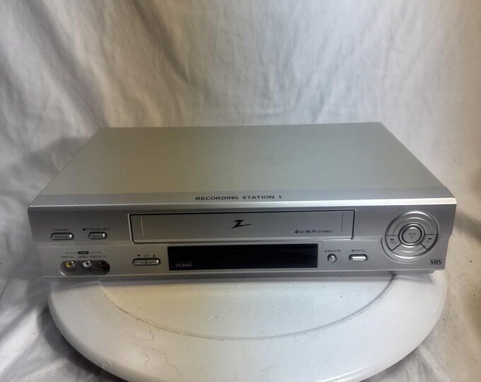 Zenith Vhs Hi-fi Video Cassette Recorder Vcr Player Silver Vcs442 ...