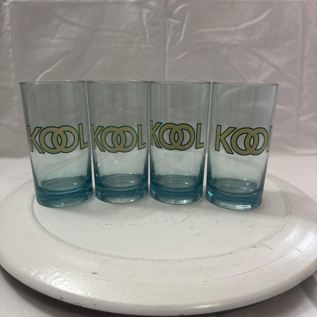 Vintage Kool Cigarette Logo Advertisement Acrylic Glasses Lot of 4 - Etsy