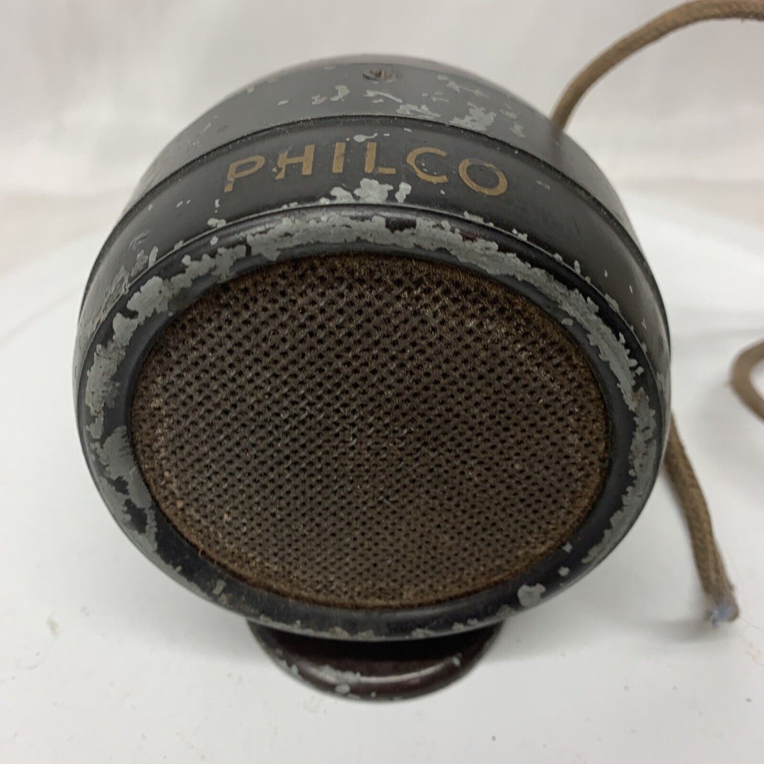 Vintage 1930'S Brown Philco Lollipop Metal Microphone / Speaker As-is ...