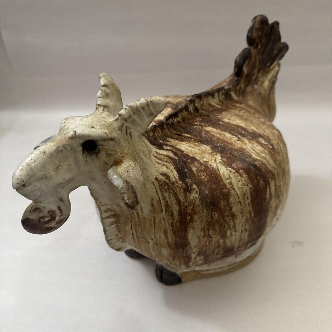 RARE Vintage Goat Pottery/clay Inverted Thrown on Pottery Wheel - Etsy