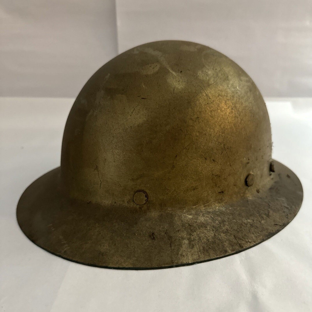 Vintage MSA Green Fiber Glass Hard Hat With Suspension Fiberglass Full ...