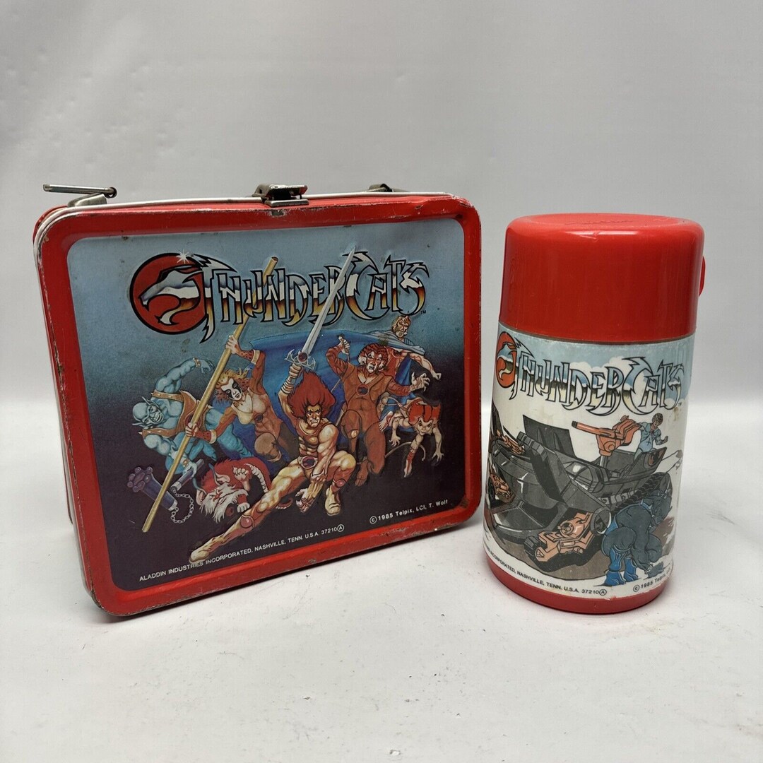 1985 Aladdin Thundercats Metal Tin Lunch Box W/ Thermos - Etsy
