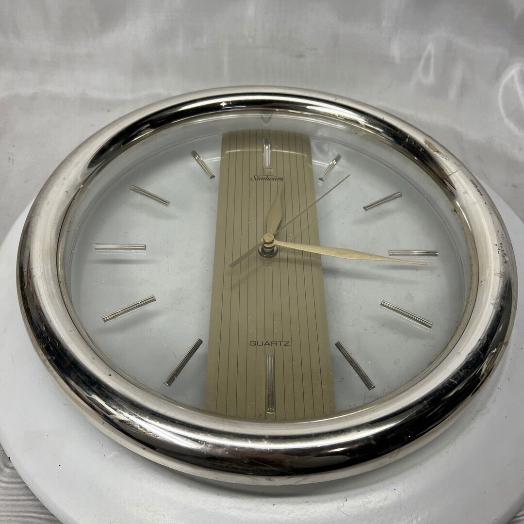 Vintage Round Sunbeam Quartz Wall-mount Clock-tested - Etsy