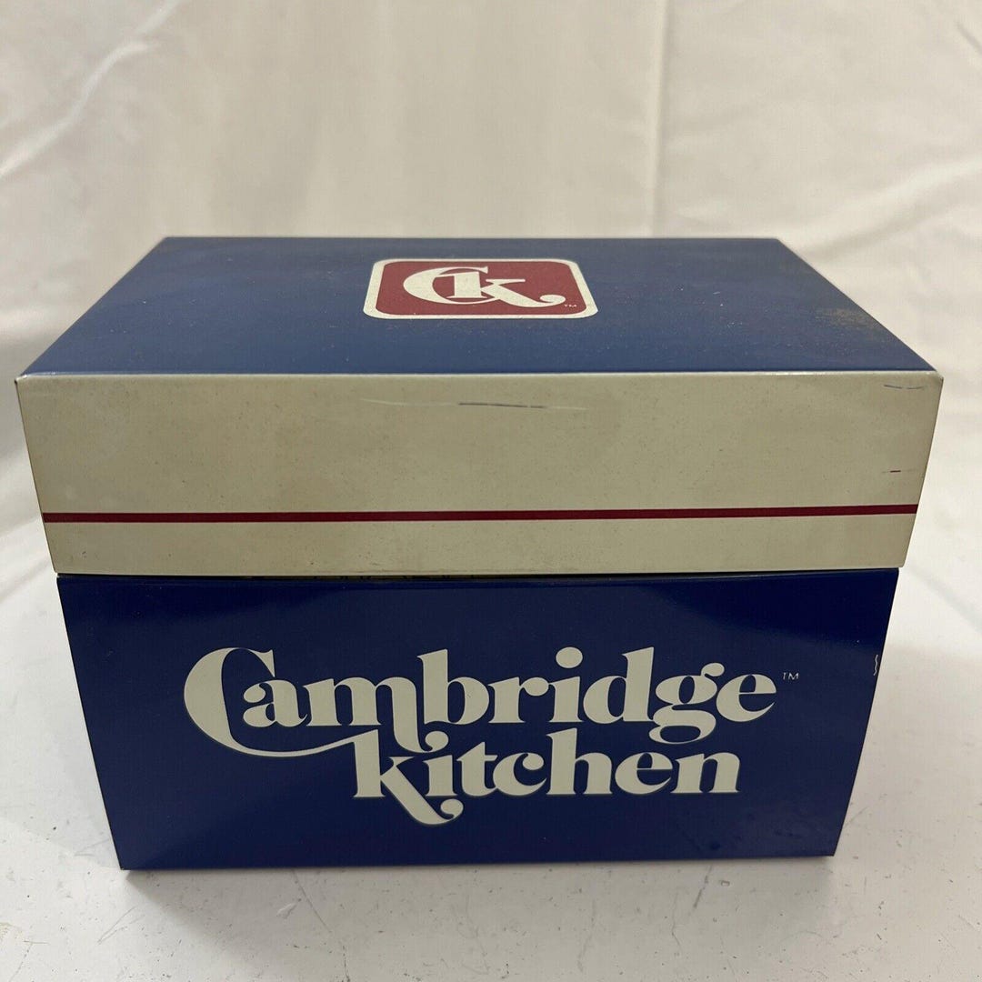Cambridge Kitchen Tin Recipe Box Vintage W/ Recipes - Etsy