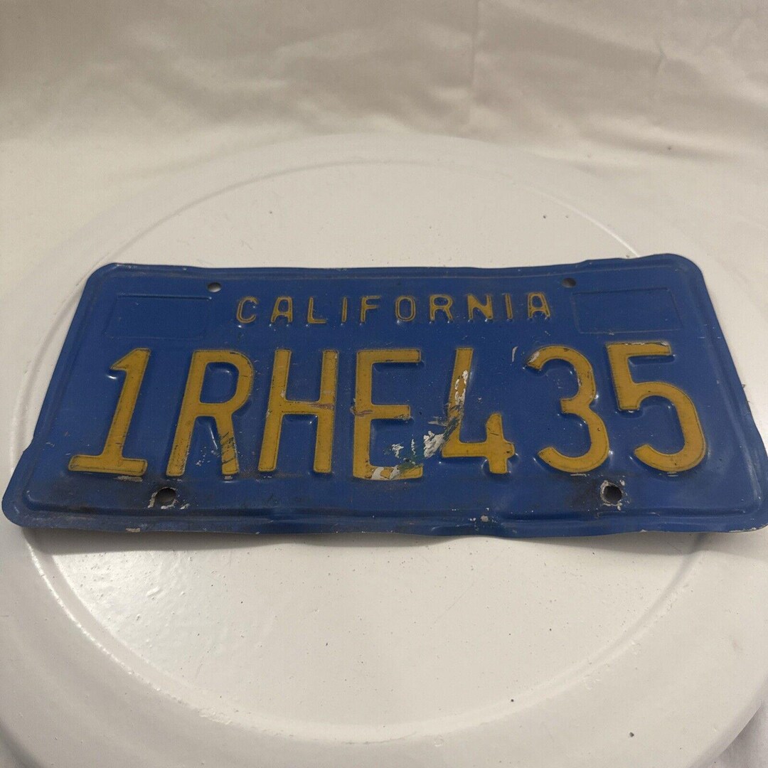 Vintage 1980s Blue California License Plate Man Cave Pub Garage - Etsy